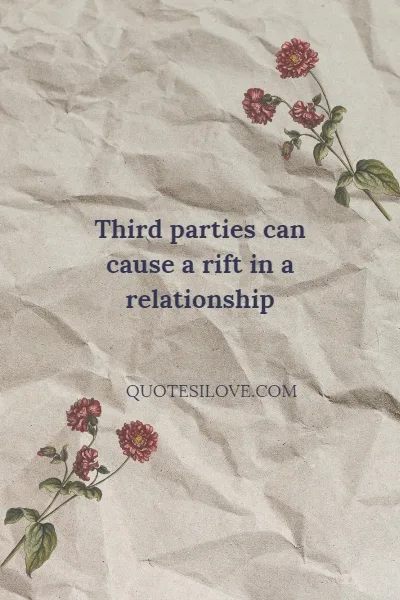 Third Person Destroy Relationship Quotes - Quotes I Love
