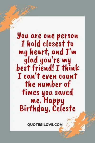 Happy Birthday Celeste Quotes and Wishes - Quotes I Love